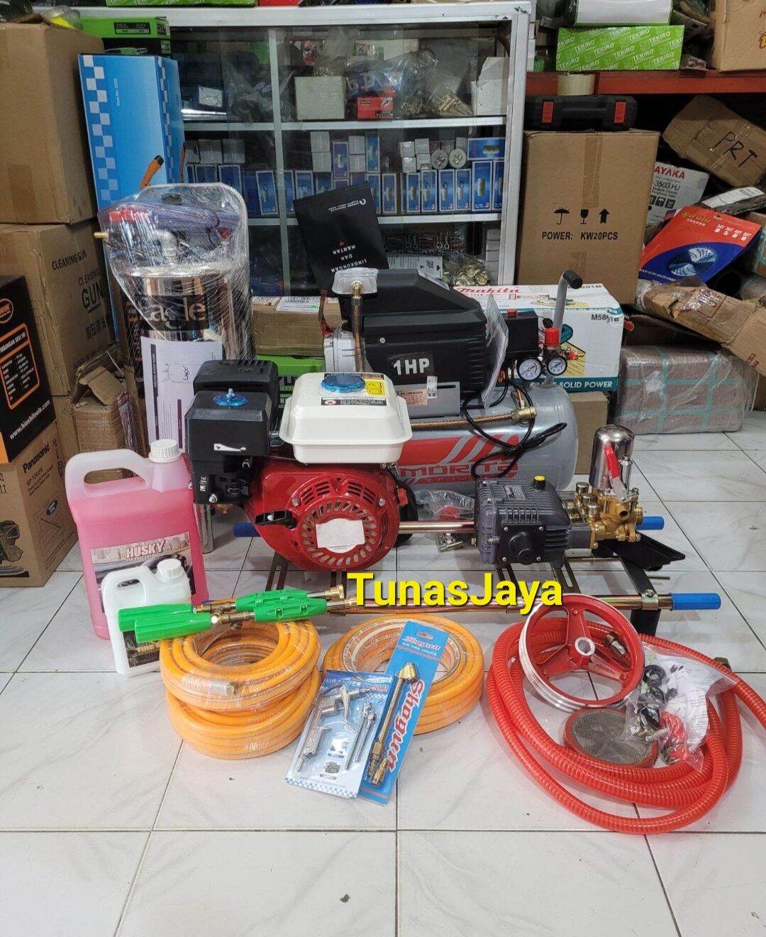 Paket Steam Cuci Motor Mobil Listrik Salju Kompresor 1HP24Liter Semir Shampoo | Lazada Indonesia