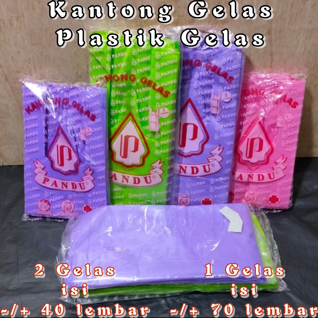 kantong gelas untuk 1 gelas (random) plastik gelas √ plastik take away ...
