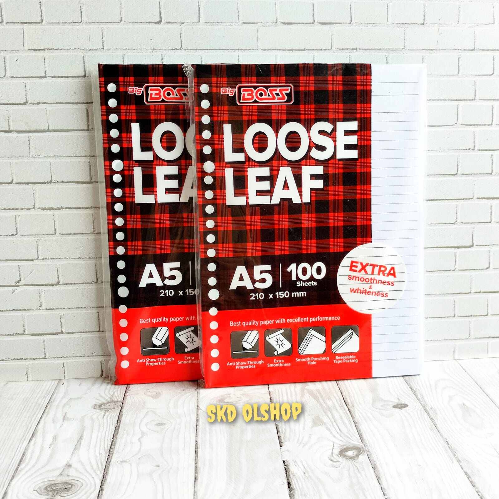 LOOSE LEAF BIGBOSS A5 100 LEMBAR/ ISI BINDER A5 (ISI 100 LEMBAR) Bergaris | Lazada Indonesia