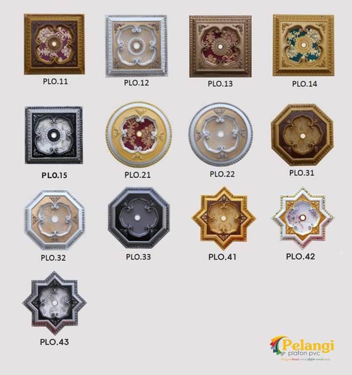 Ornamen plafon PVC bintang 60cmx60cm fitting lampu PVC bintang ...