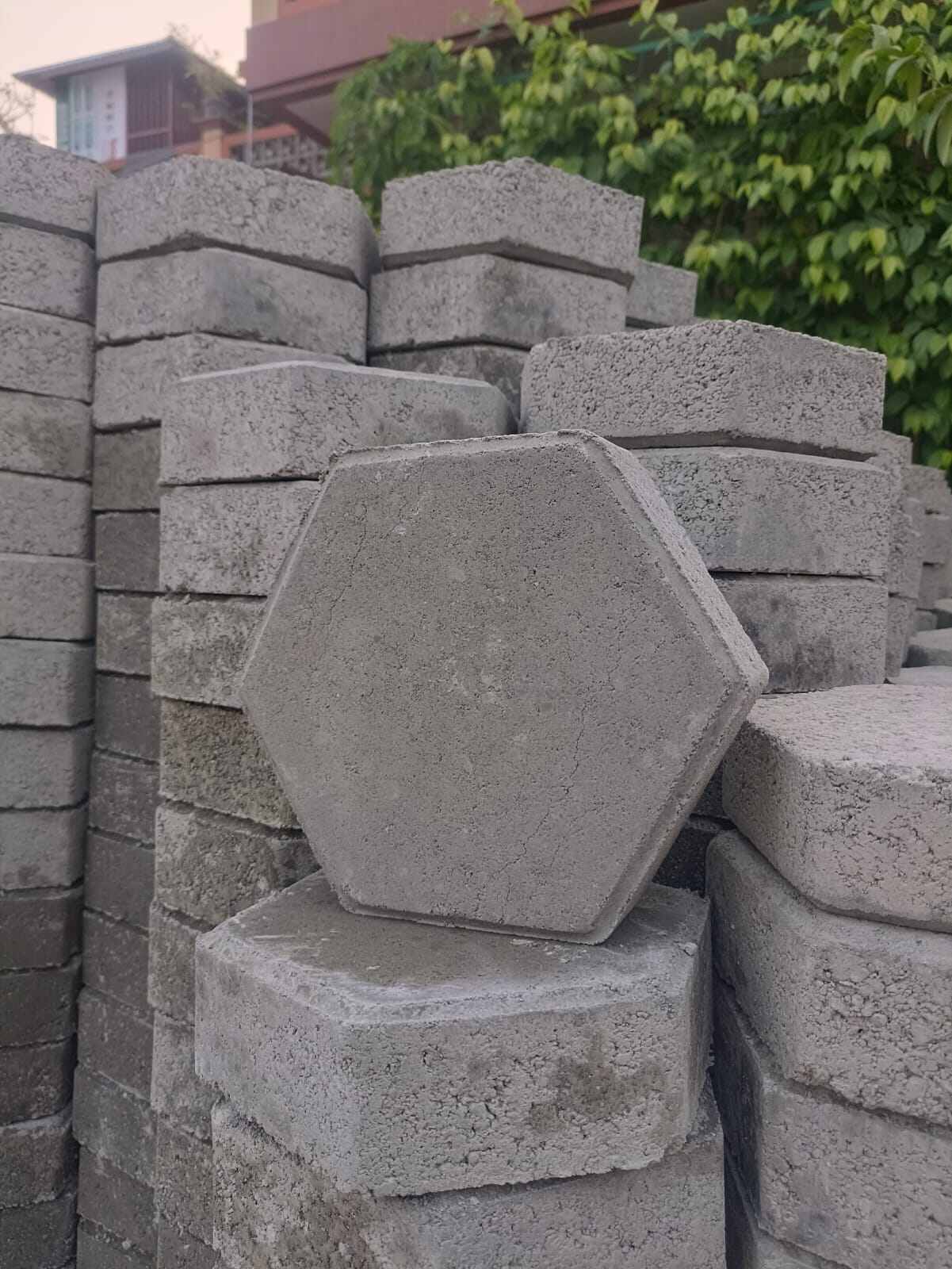 PAVINGBLOK/KONBLOK BATU PIJAKAN PRESS HIDROLIK TEBAL 6CM BENTUK BATA ...