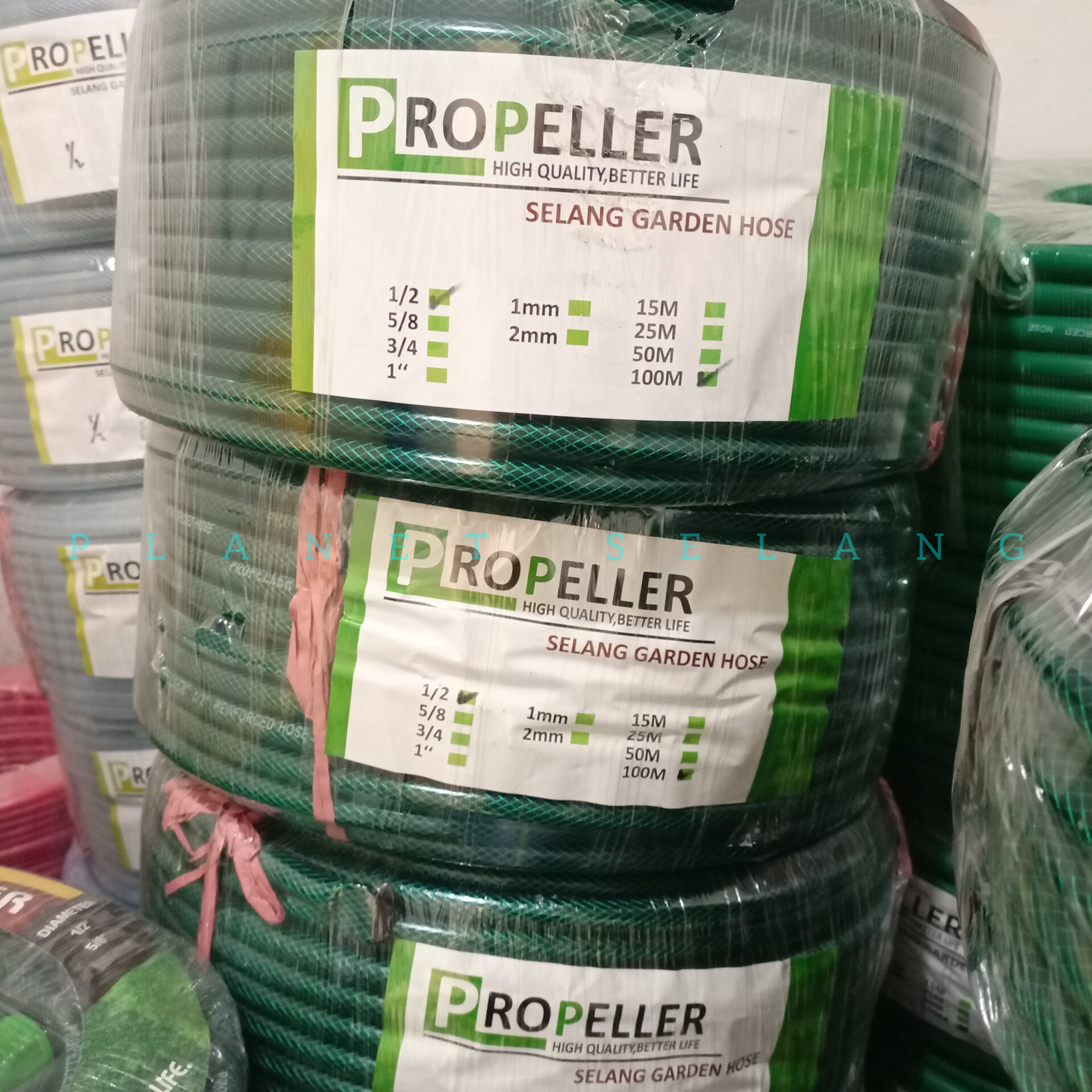 Selang Air 50 Meter 1/2 Inch 2 MM Anti Lumut Selang Air Serat Benang ...