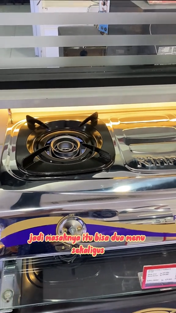 RINNAI RI522E Kompor Gas Body Stainless Steel Tebal Nyala Api Biru ...