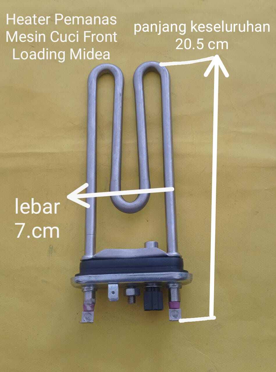 Heater Pemanas Air Mesin Cuci Front Loading Midea Original Panjang 20.5 ...
