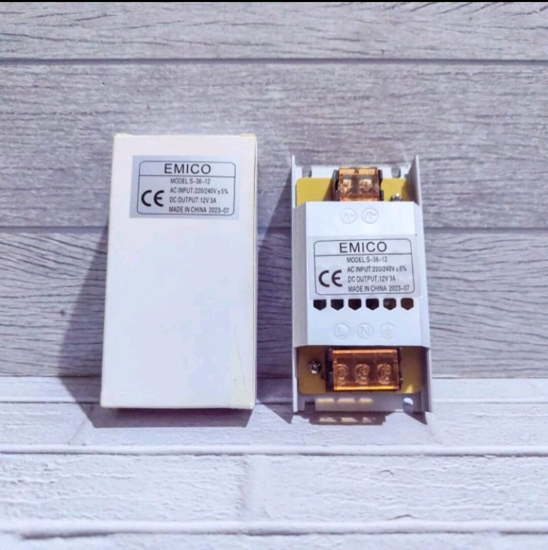 TRAFO 3 AMPERE TRAVO 3A 12 VOLT LED STRIP NEON FLEX POWER SUPPLY EMICO ...
