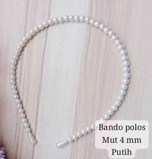 Lusinan bando putih polos mutiara 4mm anak/ dewasa | Lazada Indonesia