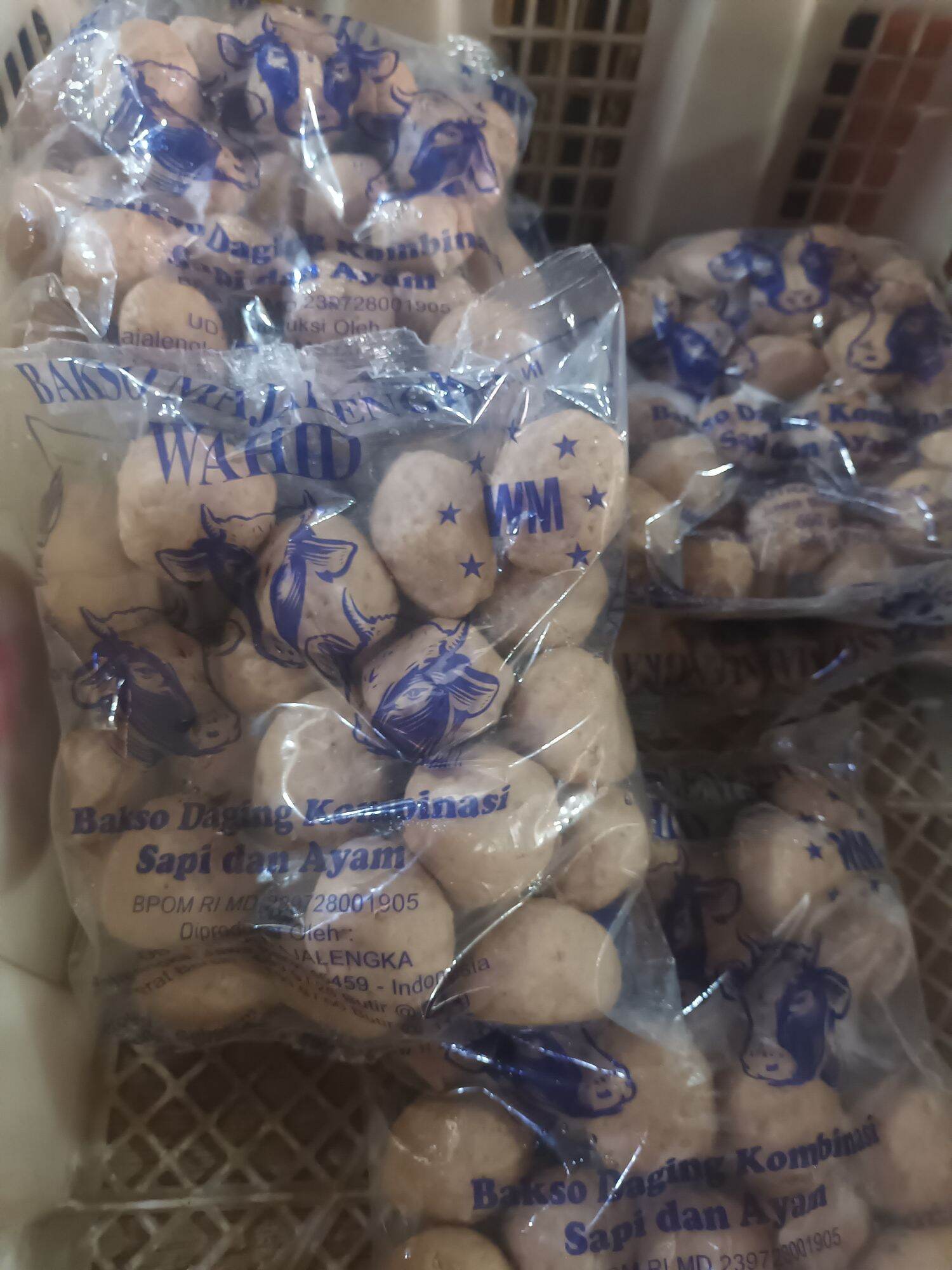 baso wahid putih isi 50butir ukuran sedang / baso sapi dan ayam ...
