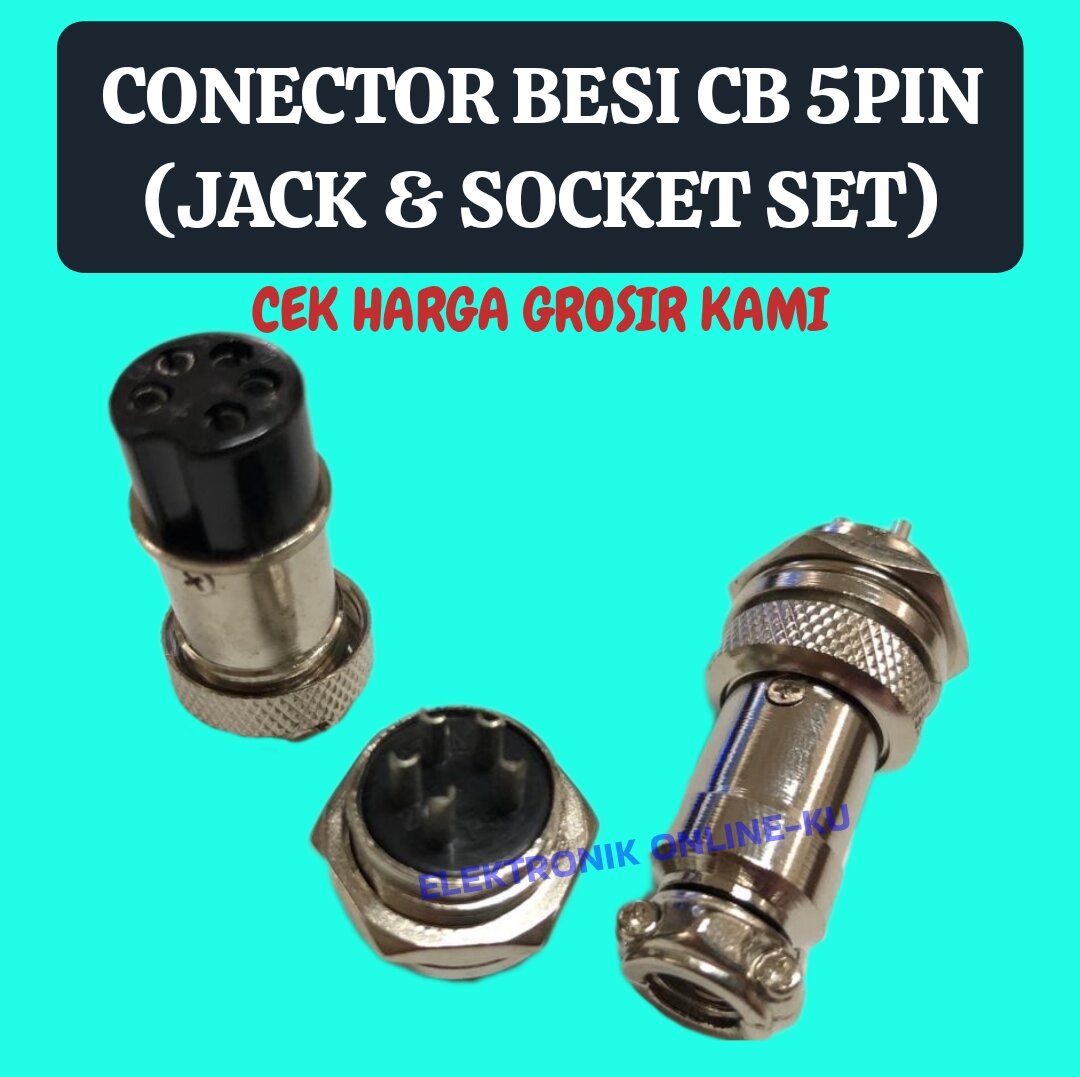 CONECTOR BESI CB 5PIN (JACK & SOCKET SET) | Lazada Indonesia