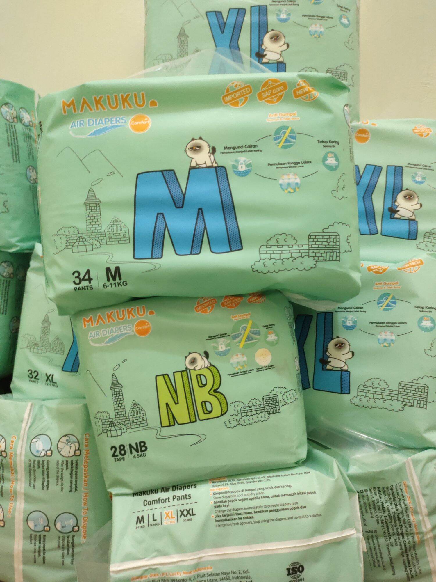 MAKUKU AIR DIAPERS COMFORT UKURAN( NBS/S/M/L/XL) | Lazada Indonesia