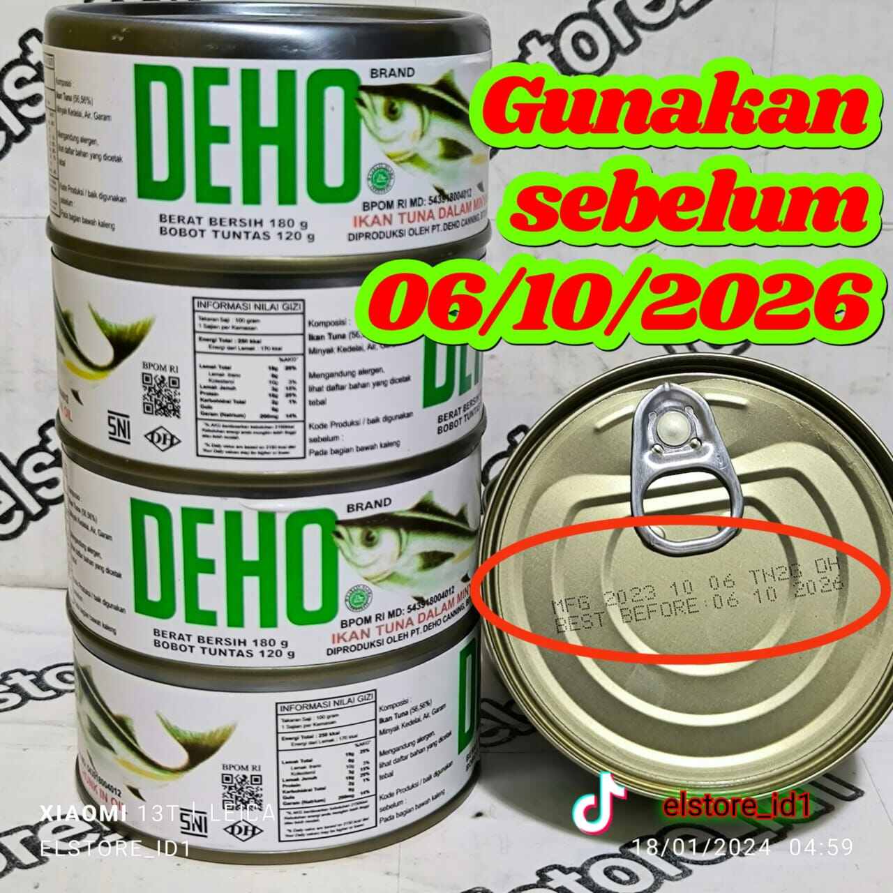 DEHO Tuna Kaleng 180 gram Ikan tuna dalam kemasan chunk | Lazada Indonesia