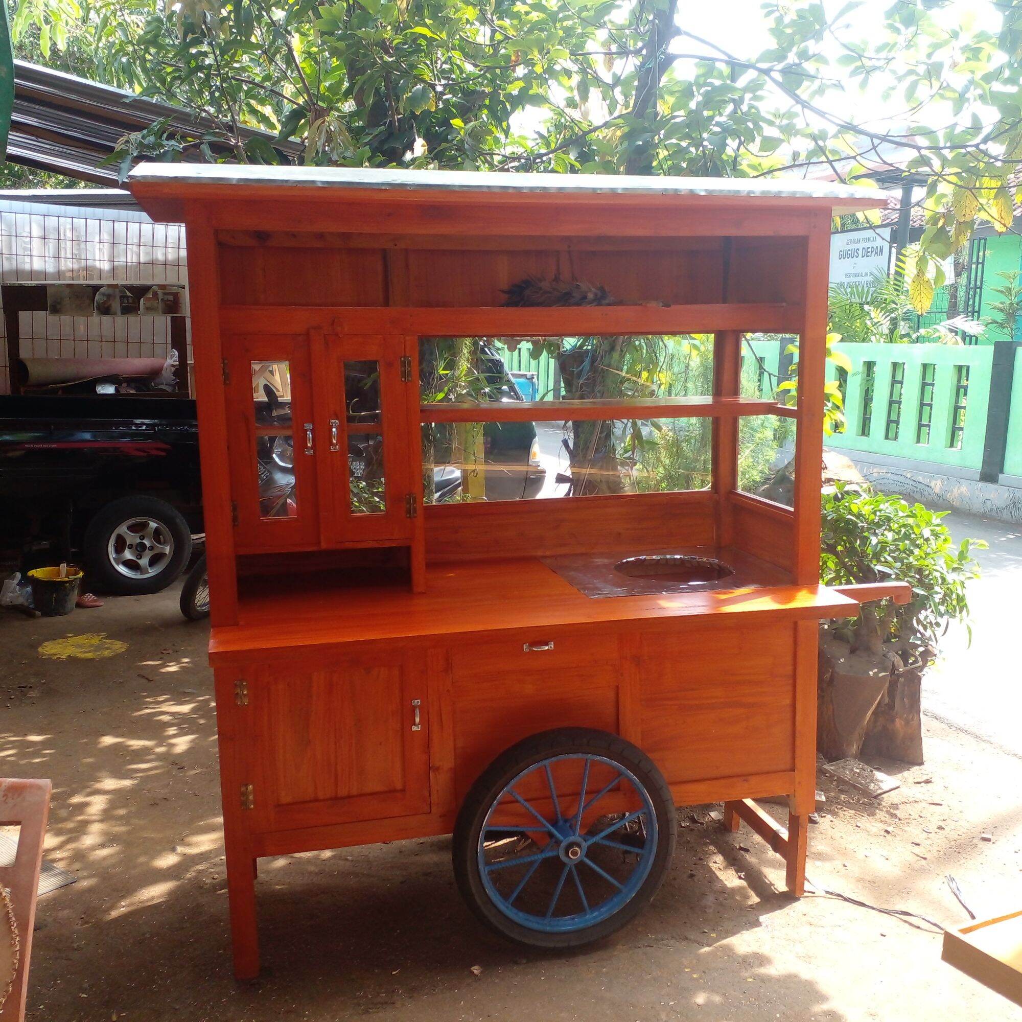 GEROBAK SOTO KAYU MAHONI BERKUALITAS | Lazada Indonesia