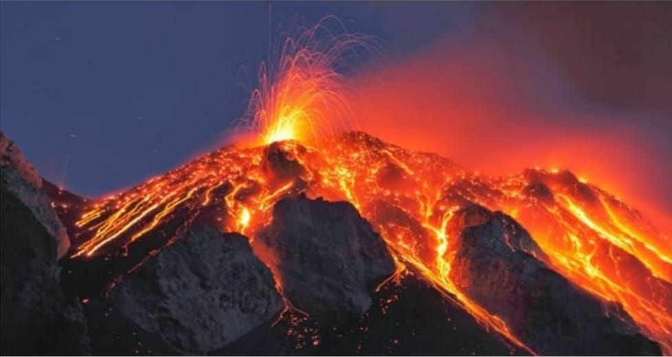 Poster Cetak, GUNUNG BERAPI, Ukuran JUMBO, 130×80cm/Hiasan Dinding ...