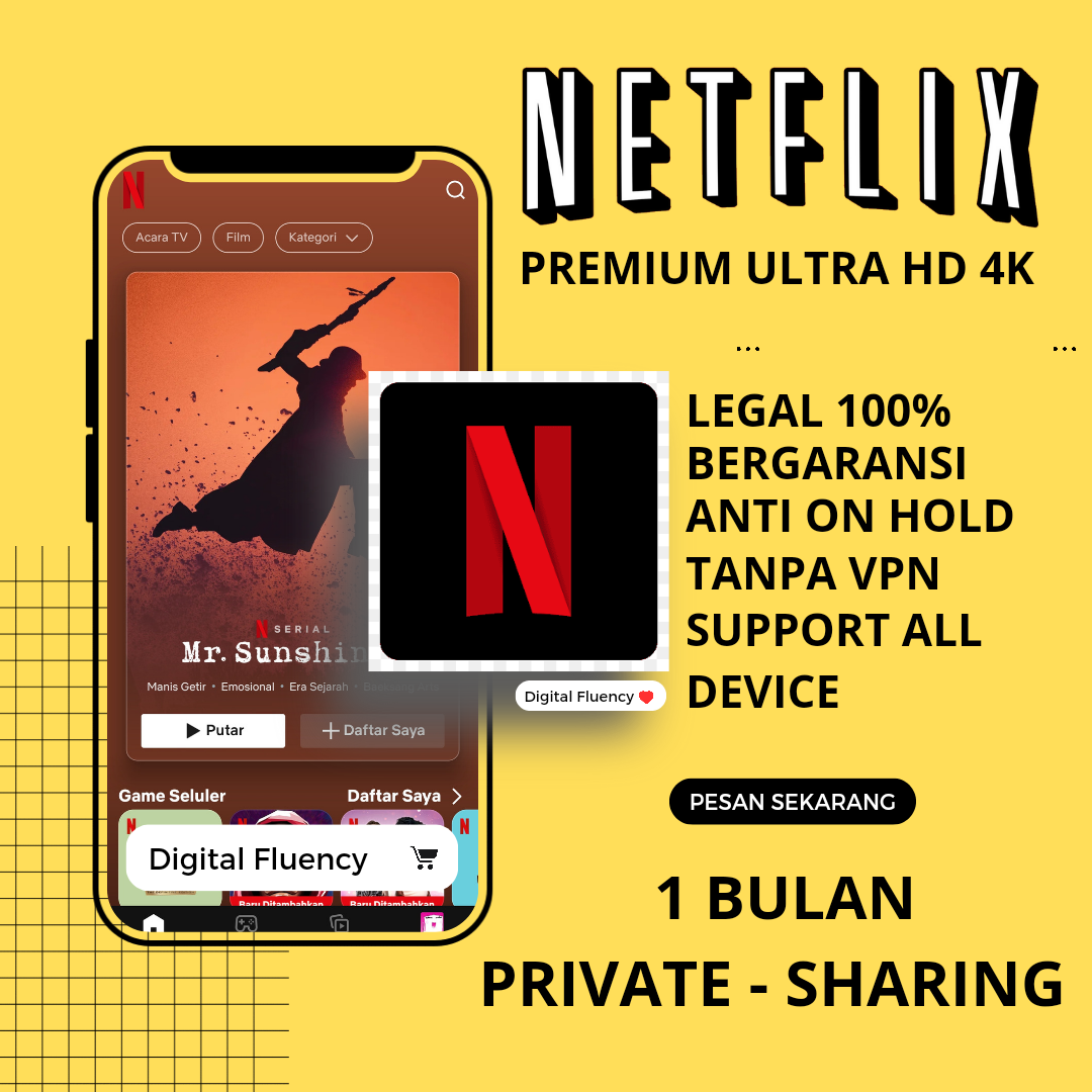 NETFLIX PREMIUM ULTRA HD 4K 1 BULAN FULL GARANSI | Lazada Indonesia