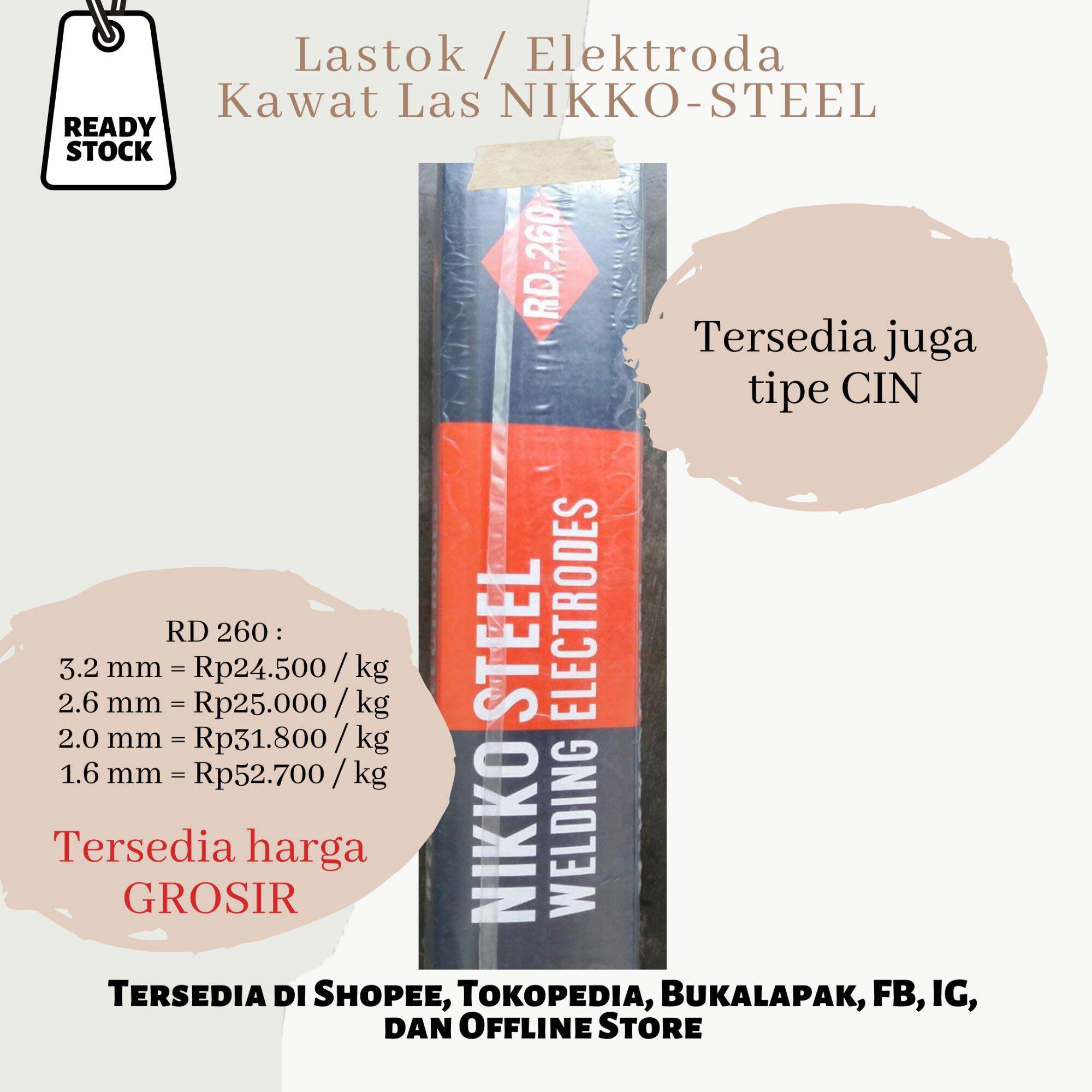 Lastok / Kawat Las / Elektroda NIKKO STEEL | Lazada Indonesia