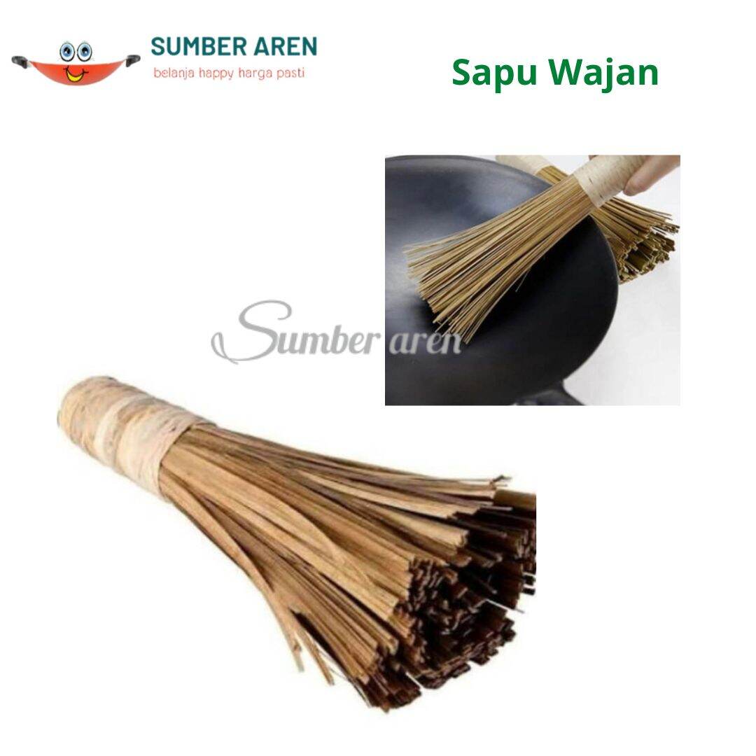 Sapu Wajan Sapu Kuali Sapu Pembersih Kuali Wajan Bambu Bamboo Wok Brush ...