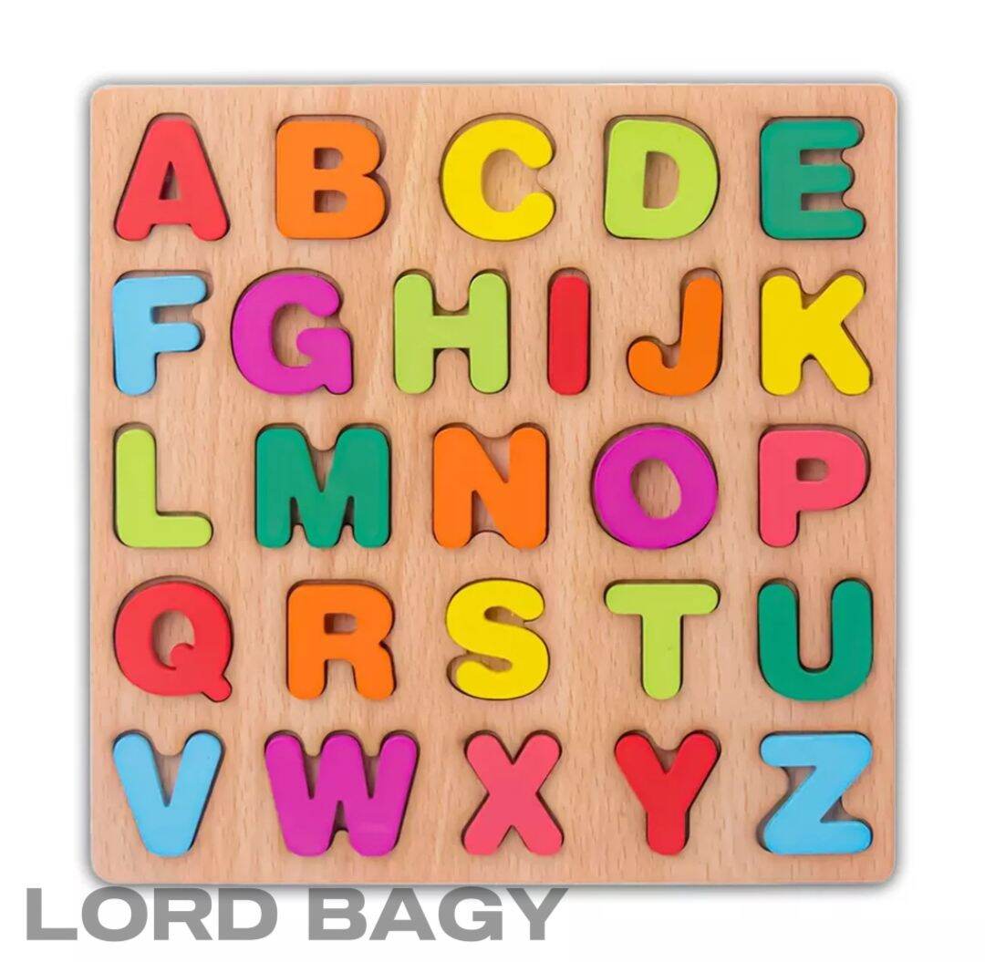 ALPHABET HURUF BESAR PAPAN HURUF MAINAN EDUKASI PUZZEL HURUF | Lazada ...