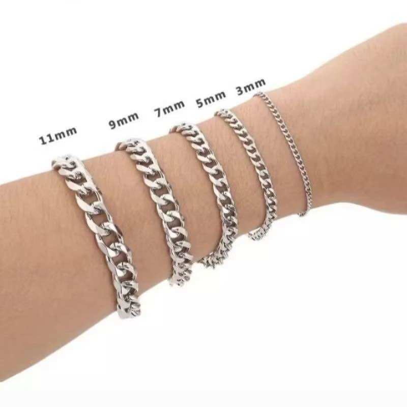 [promo] GELANG TITANIUM STAINLEES STEEL PRIA WANITA COWO CEWE MODEL ...