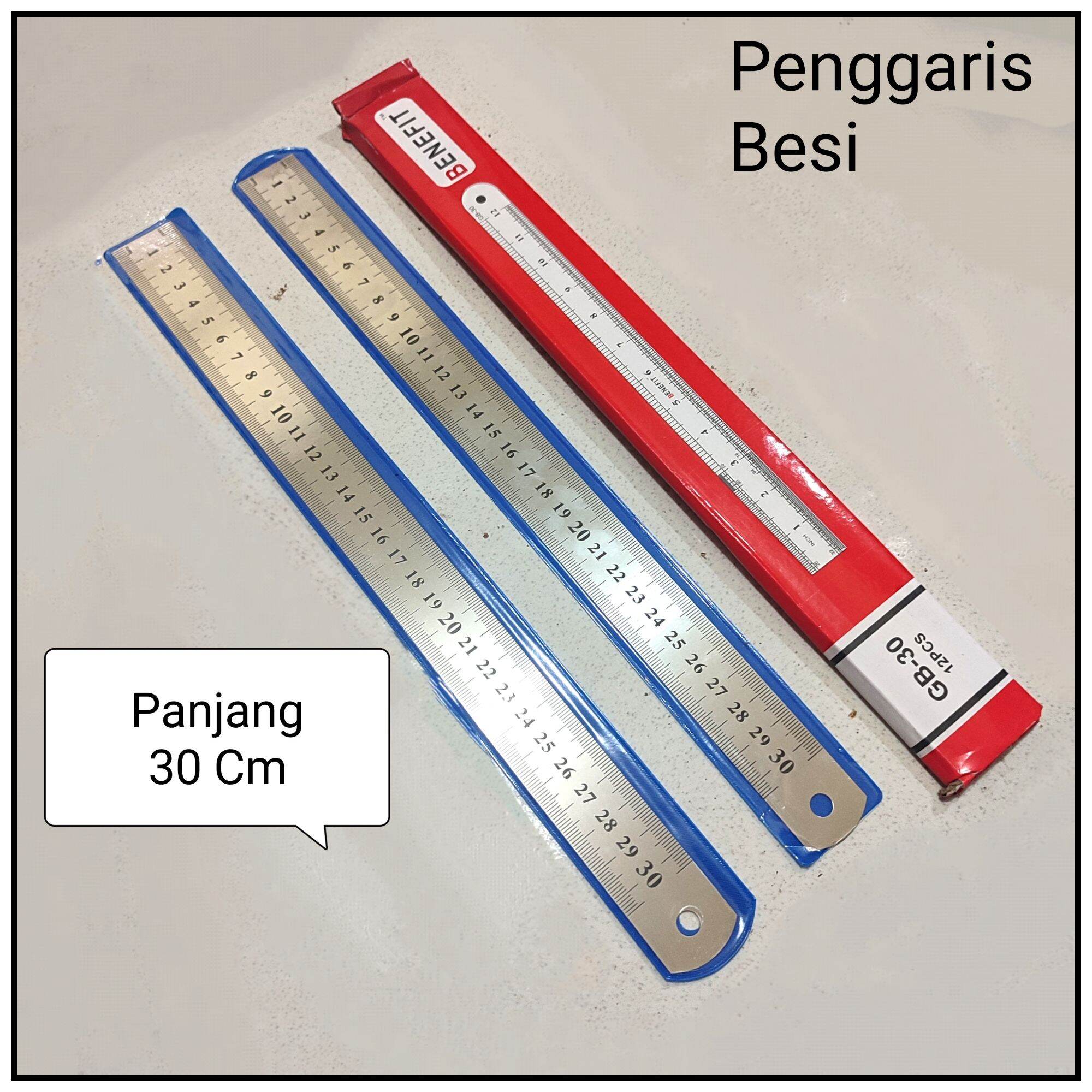 1 Pak Penggaris Besi Murah 30 Cm isi 12 Pcs | Lazada Indonesia