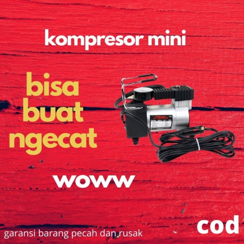 Alat Compresor Portable Kompresor Listrik mini cat Angin Body Motor dan ...