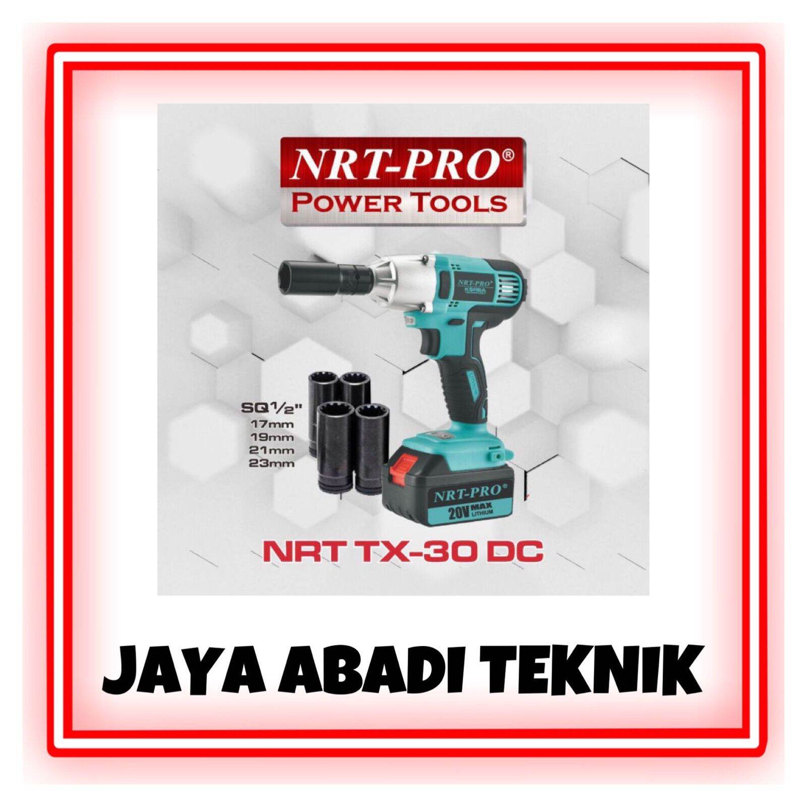 NRT-PRO TX30DC Mesin Bor Impact Wrench Cordless 20V Pembuka Baut ...