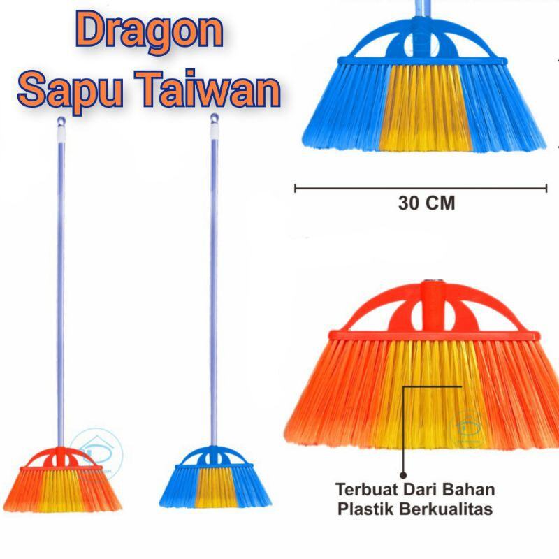 sapu set gagang Taiwan dragon / sapu lantai / sapu dragon | Lazada ...