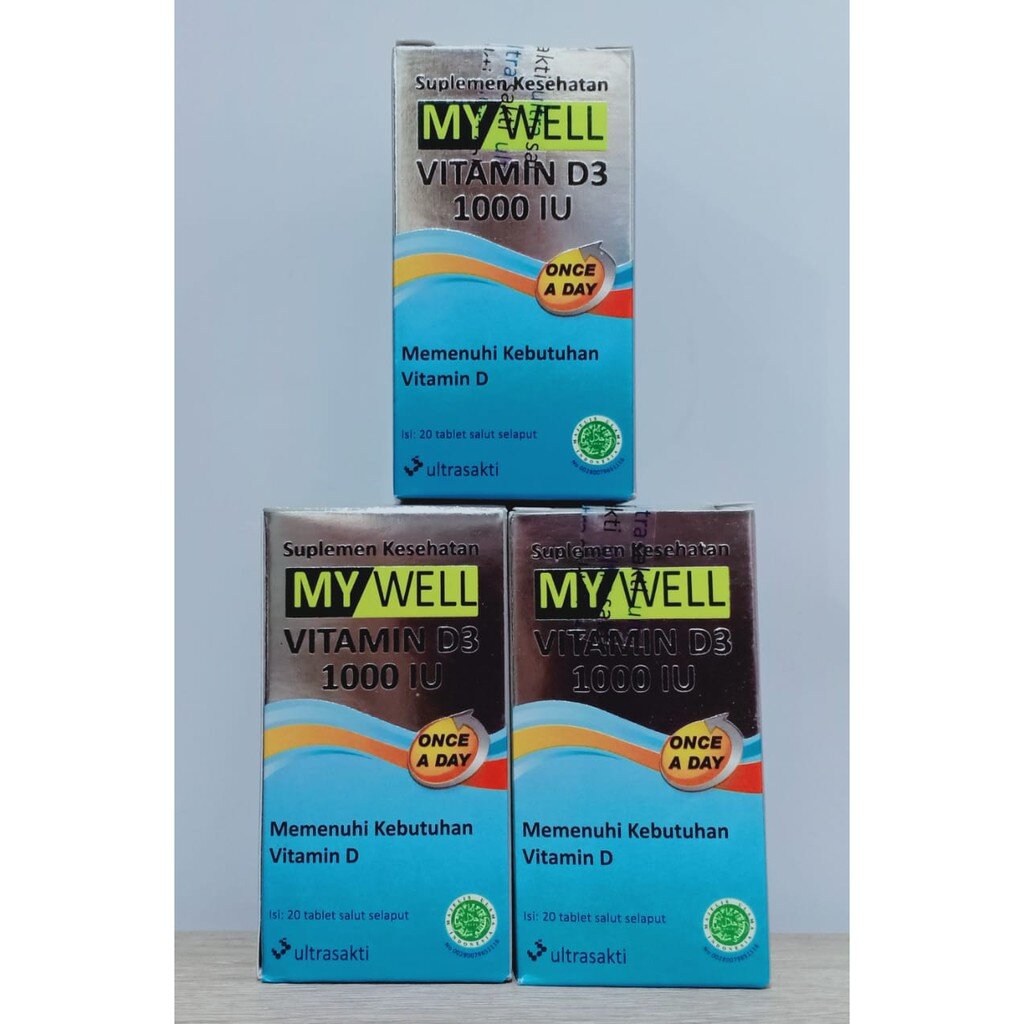 My Well Vitamin D3 1000 IU- 20 tablet / Vitamin D3 | Lazada Indonesia