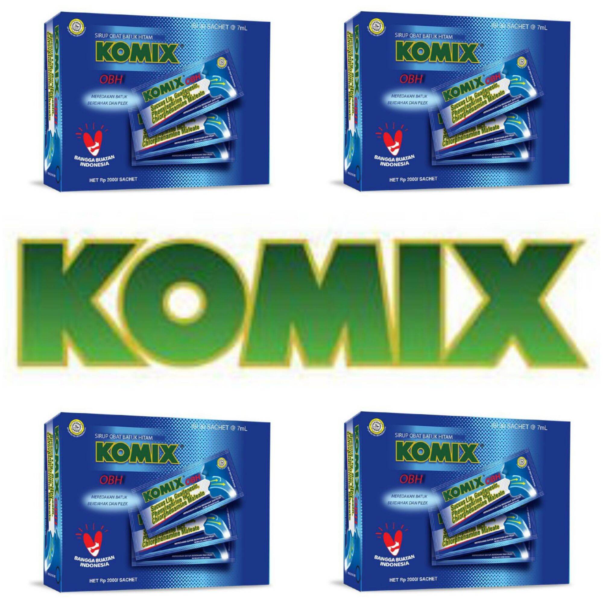 Komix OBH Syrup Obat Batuk Hitam Dus 30 Sachet 7 ml | Lazada Indonesia