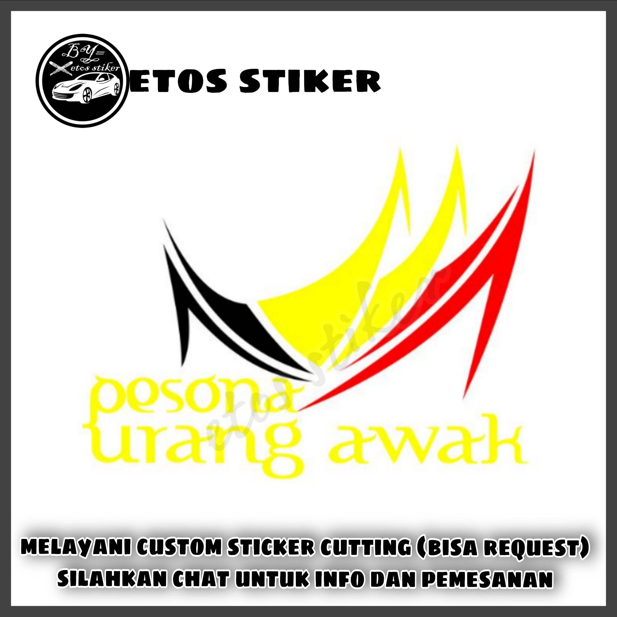 stiker PESONA URANG AWAK stiker urang awak sticker cutting | Lazada ...