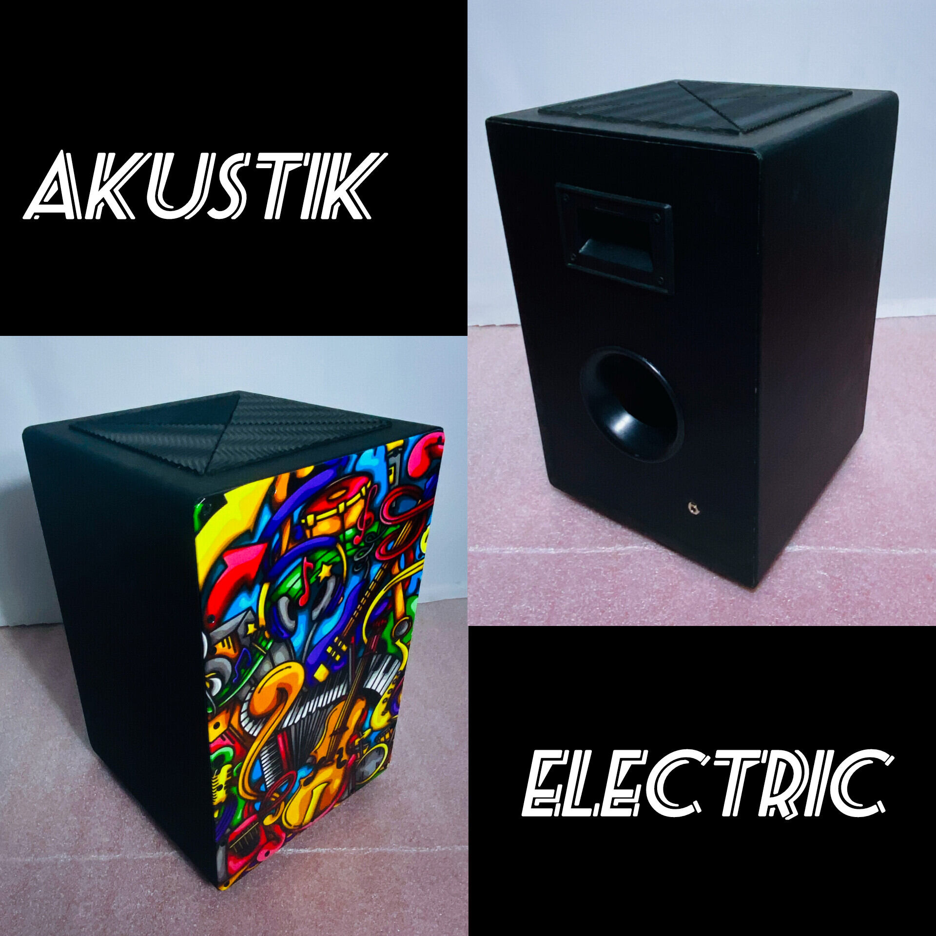 cajon electric kajon kahon cahon drum box akustik elektrik premium ...