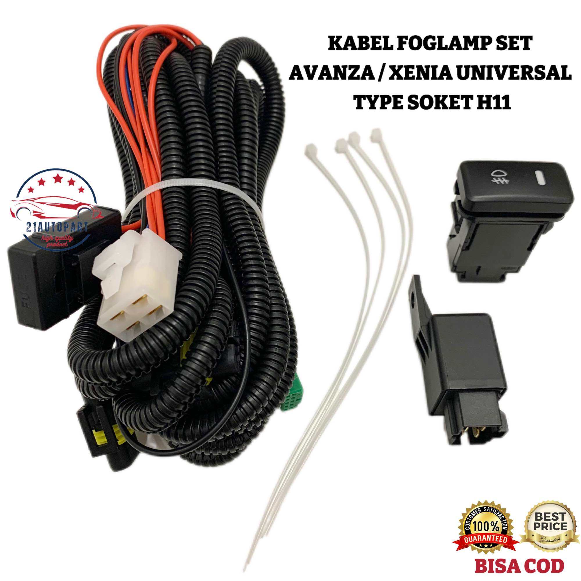 Kabel Foglamp SET Avanza / Xenia Universal Type Soket H11 | Lazada Indonesia