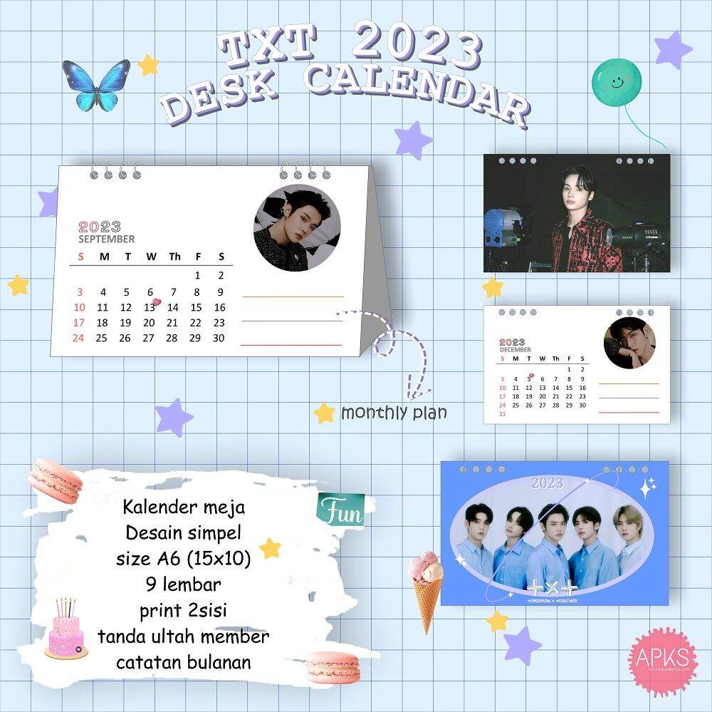 Tomorrowxtogether Txt 2023 Kalender Meja Mini Decowall Postcard ...