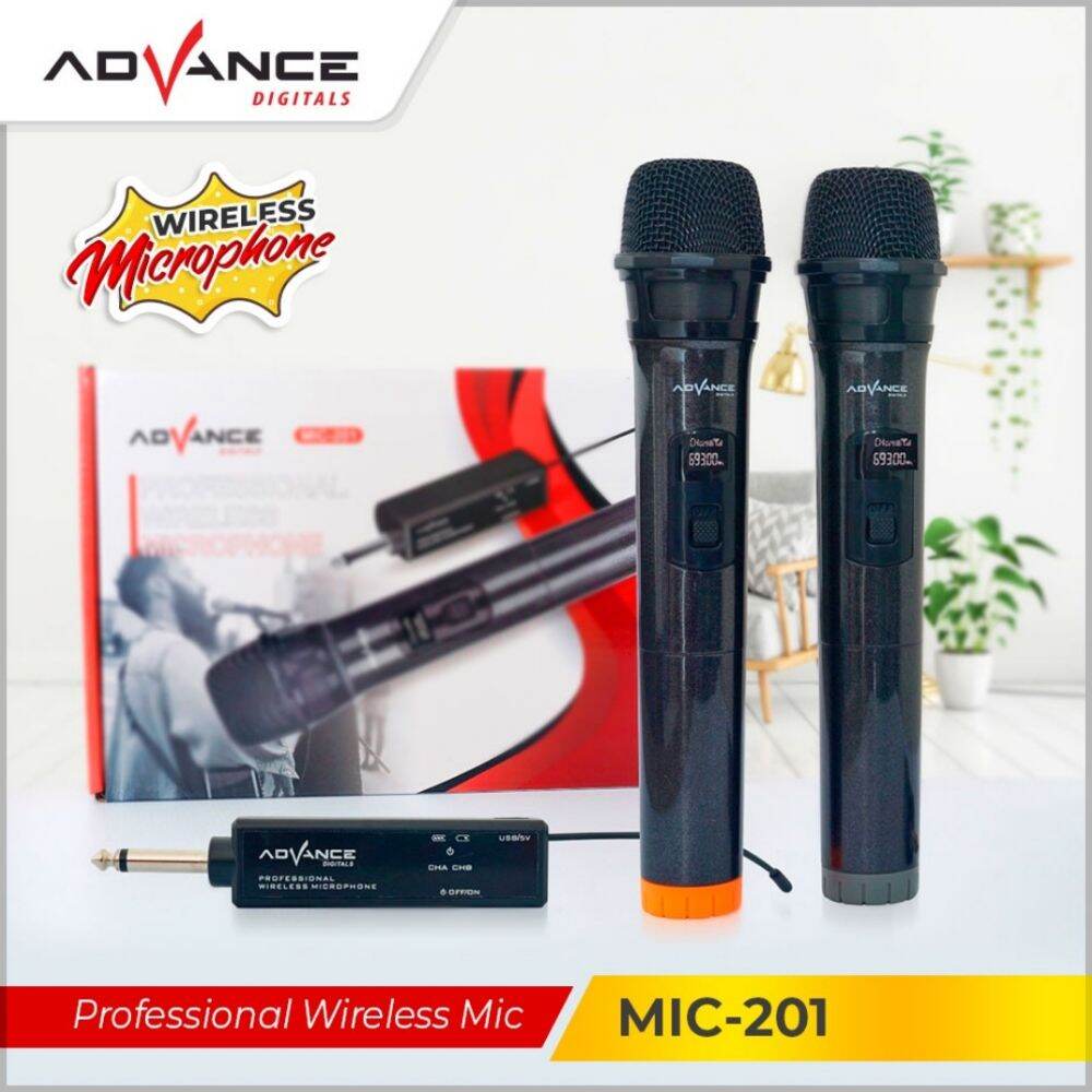 MIC WIRELESS TANPA KABEL 2 ORIGINAL ADVANCE 201 202 MIC ADVANCE ...