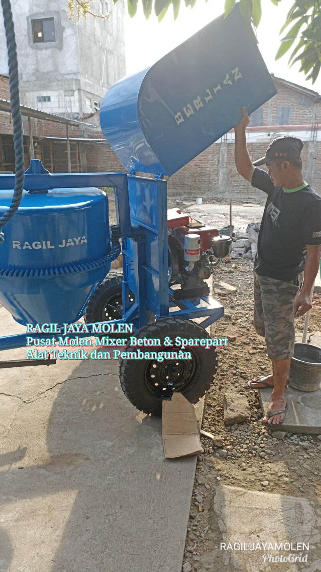 molen cor beton semen 500 liter fullsets mesin diesel 8 pk | Lazada ...