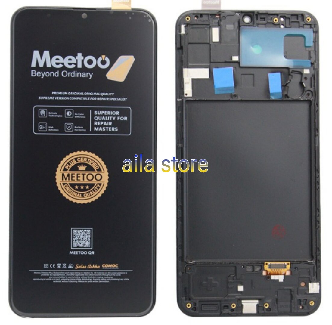 LCD TOUCHSCREEN OLED SAMSUNG GALAXY A20 + frame ORIGINAL MEETOO FULL ...