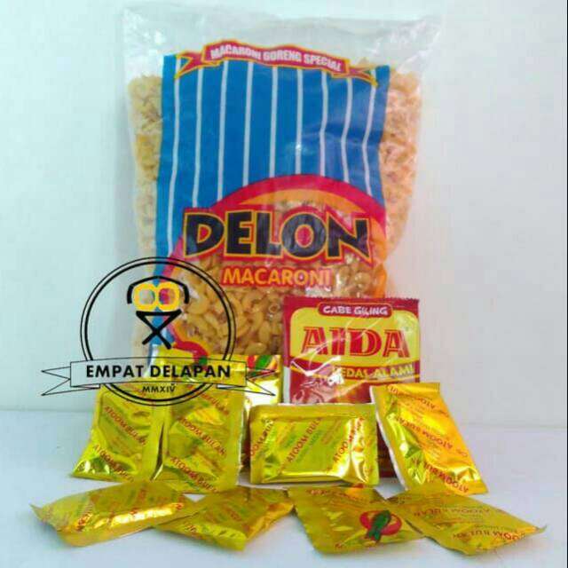 Paket Makaroni Delon Biru Bantet Bubuk Cabai Aida Dan Atom Bulan ...