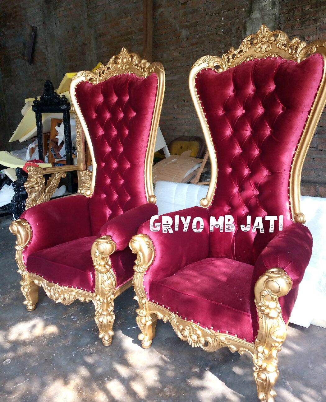 kursi sofa raja sultan sepasang murah jepara | Lazada Indonesia