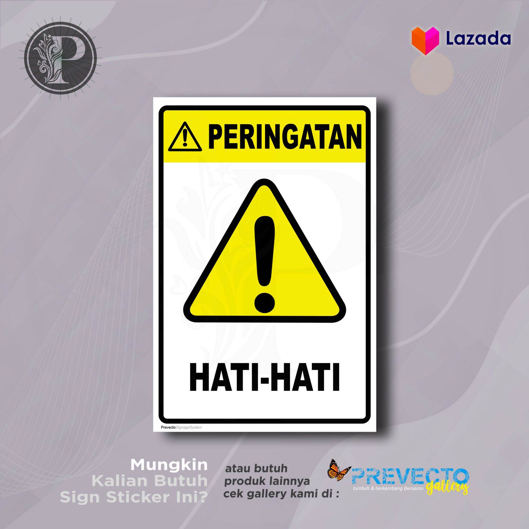 Stiker Safety Sign K3 Rambu Hati-hati Sticker Vinyl Tahan Air | Lazada ...