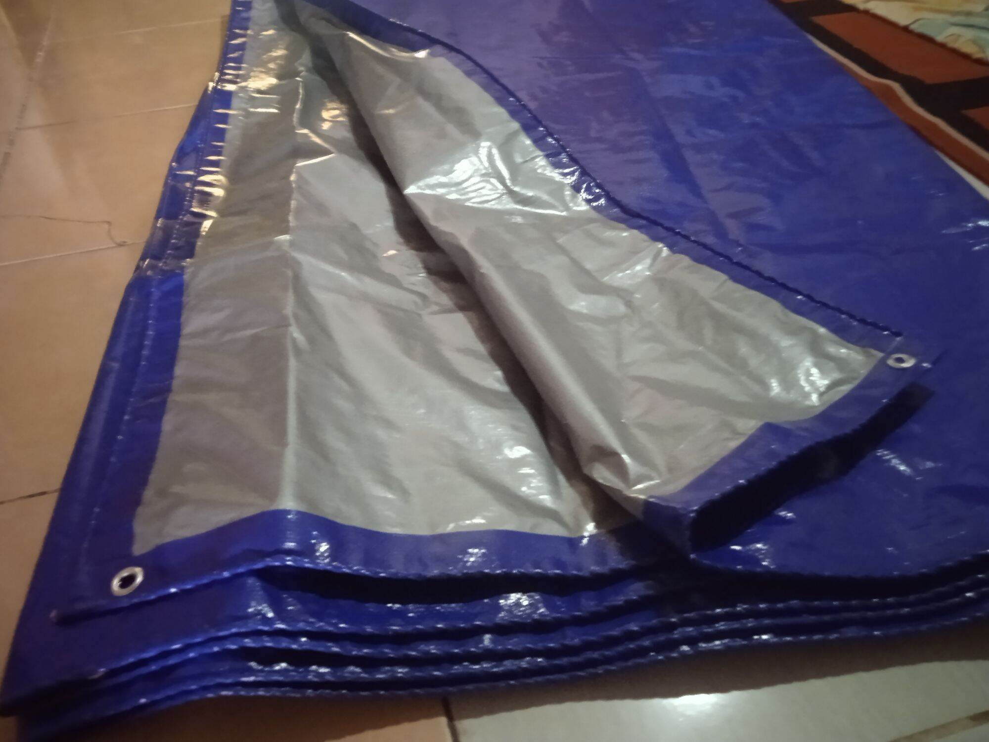 terpal lambaran ukuran 3x4 tipe A5 impor anti bocor warna biru silver ...