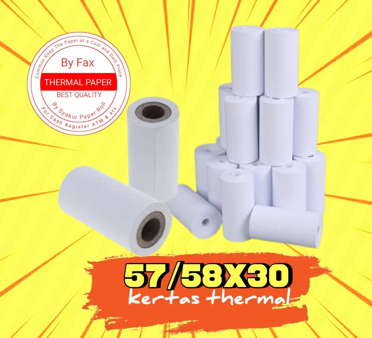 10 pcs Kertas struk Thermal Murah 58x30mm | Lazada Indonesia