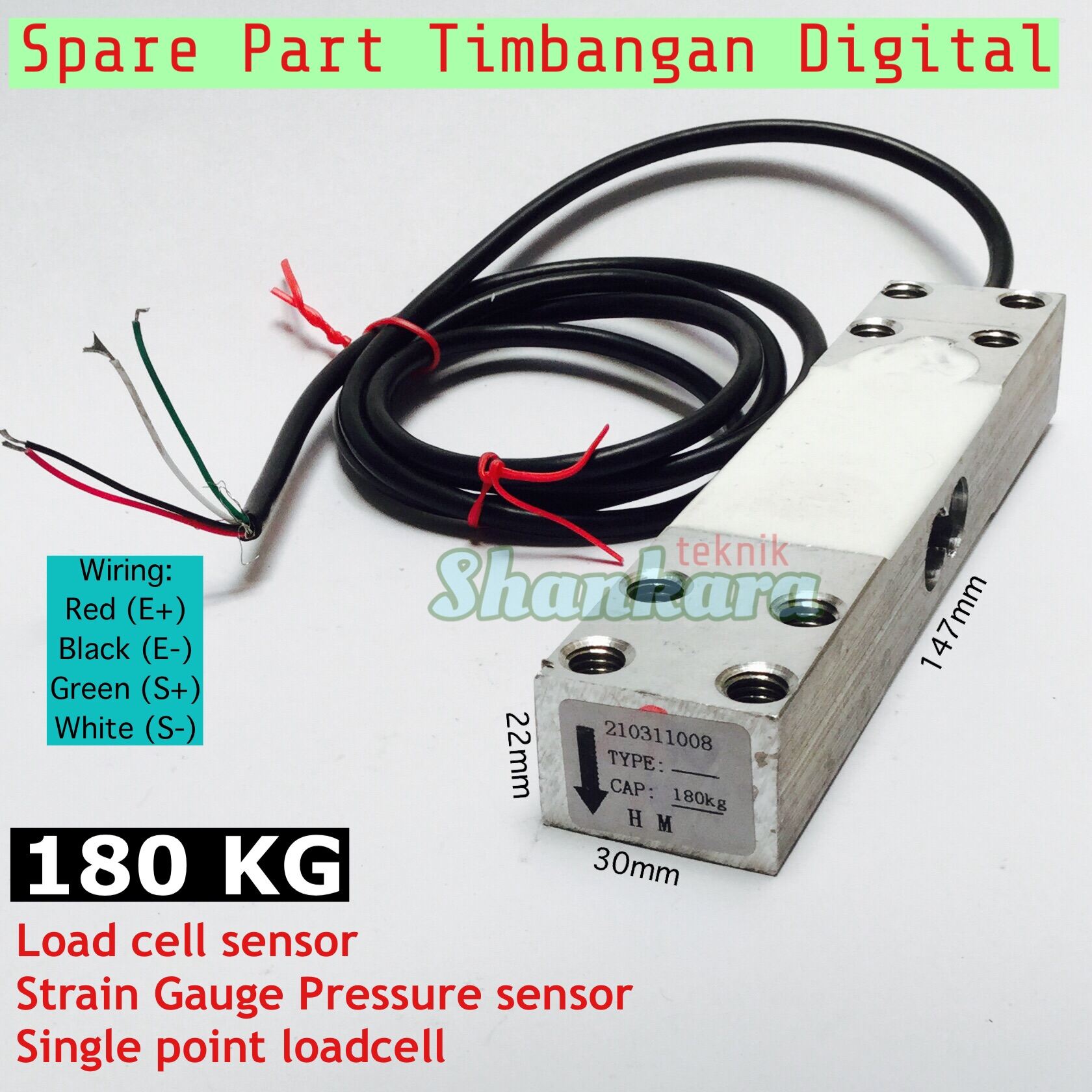 Load cell 180kg Single point Strain gauge pressure loadcell sensor 180 ...