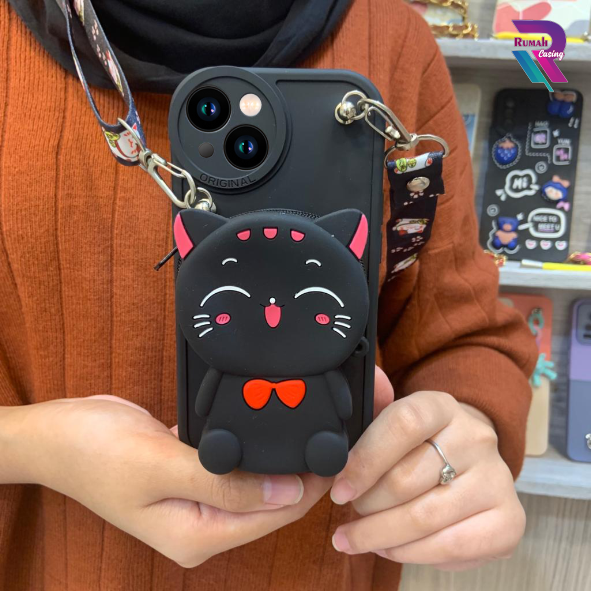 RC Case Dompet Karakter case oval Casing hp kompatibel untuk Iphone 6 7 ...