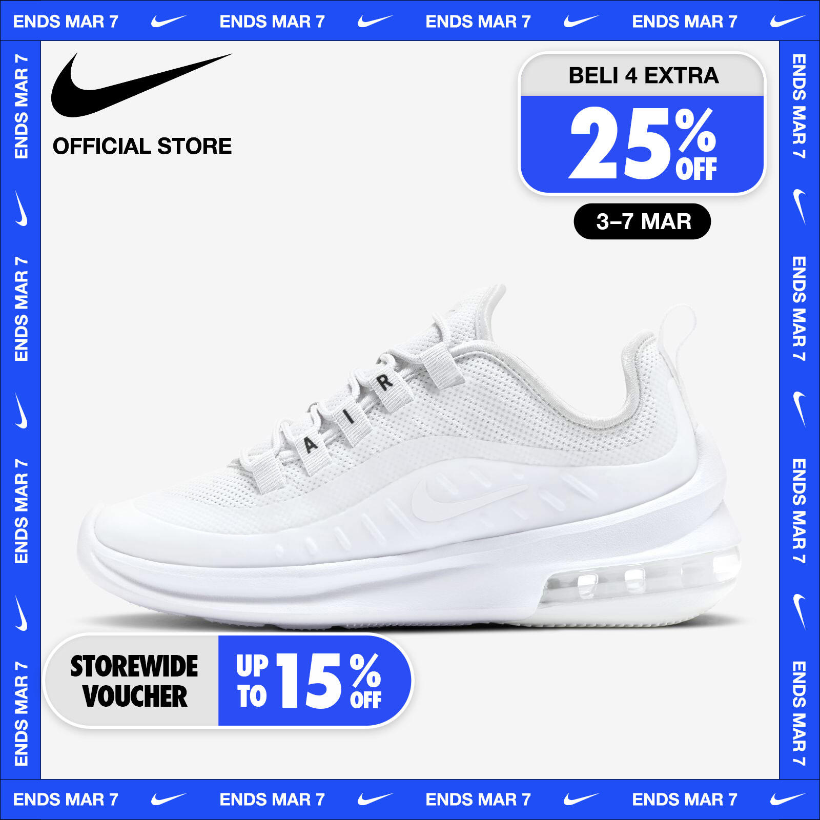 Nike Sepatu Wanita AIR Max Axis - Putih [AA2168-100] | Lazada Indonesia