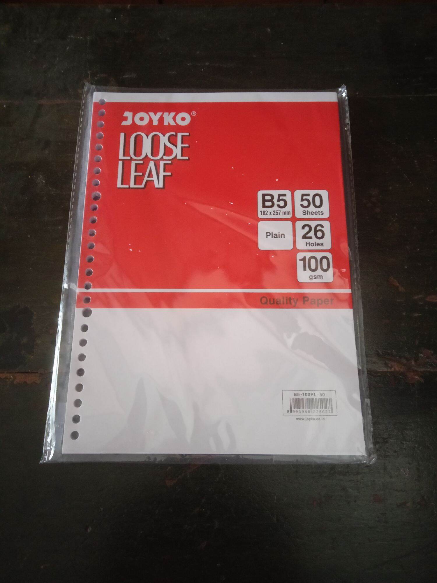 kertas binder loose leaf b5 plain polos per pak isi 50 lembar joyko | Lazada Indonesia