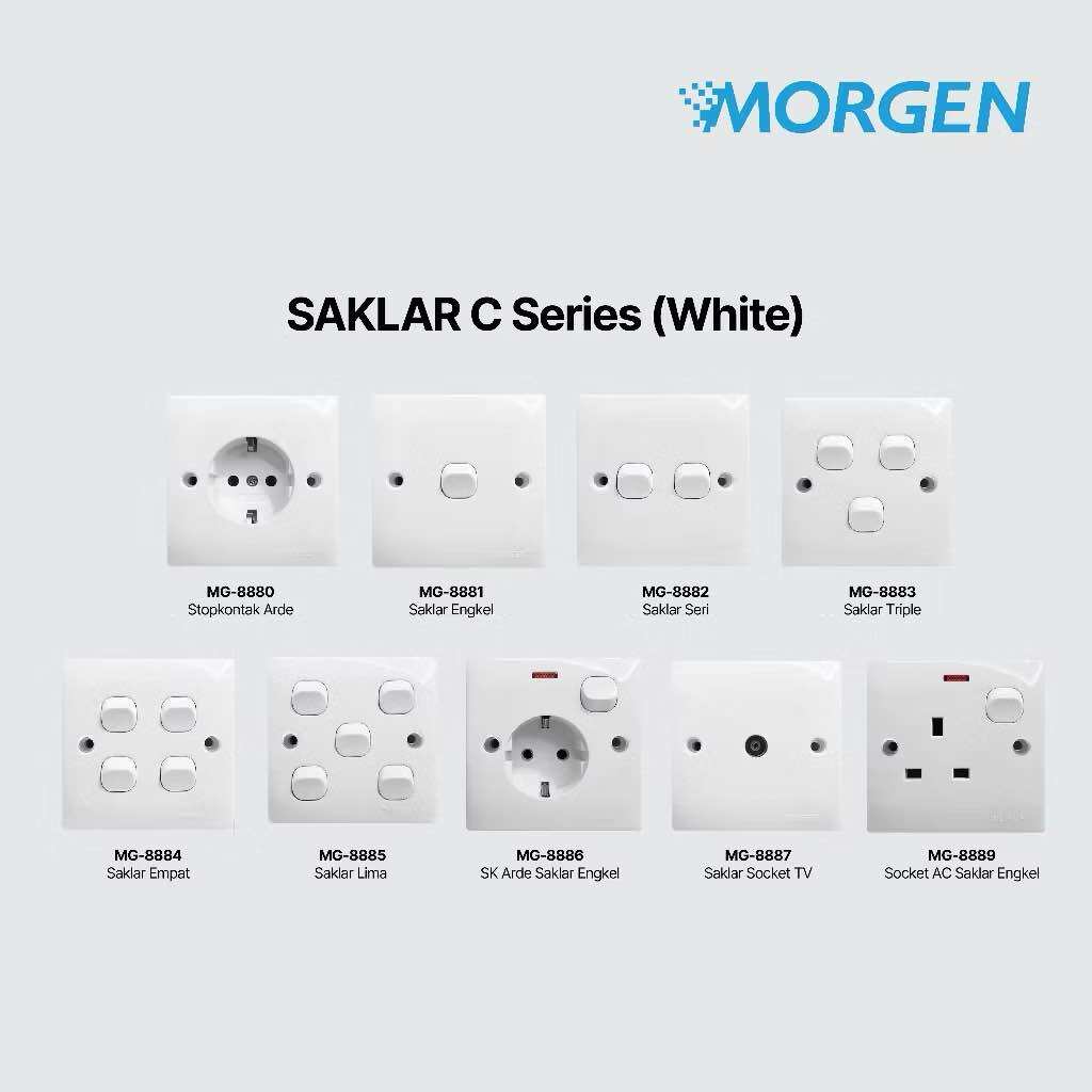 MORGEN Saklar IB / OB Inbow Inbo Tanam / Tempel Tembok C Series Model ...