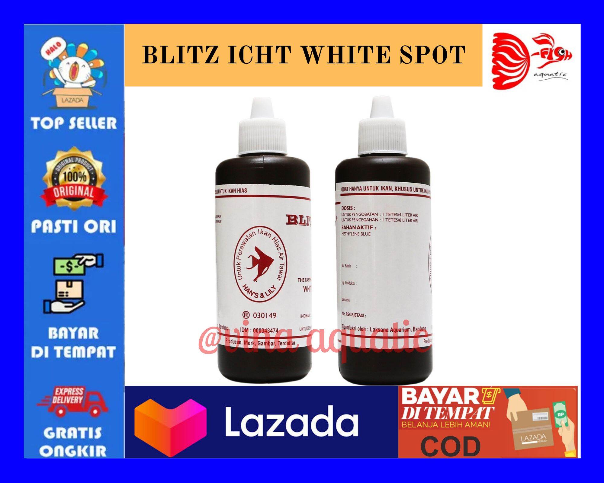 BLITZ ICHT 100 ML OBAT IKAN METHYLENE | AQUARIUM AQUASCAPE AKUARIUM ...
