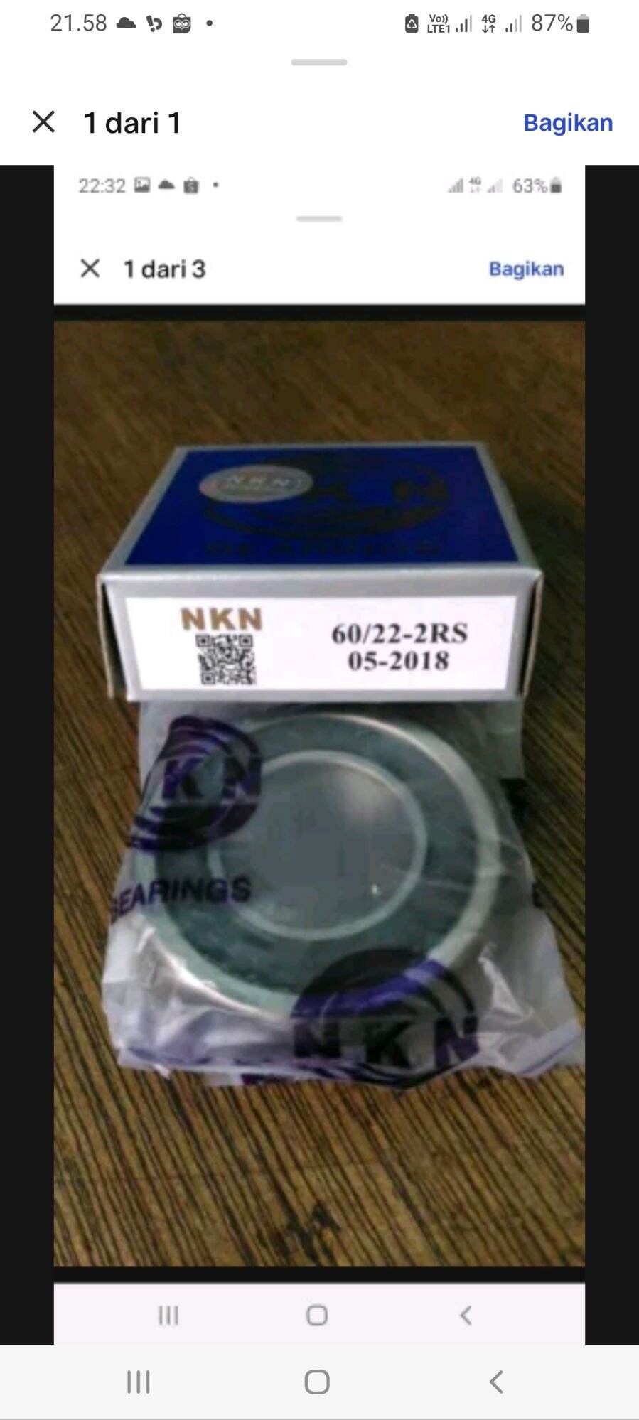 Ball bearing 60/22 2RS NKN DJapan | Lazada Indonesia