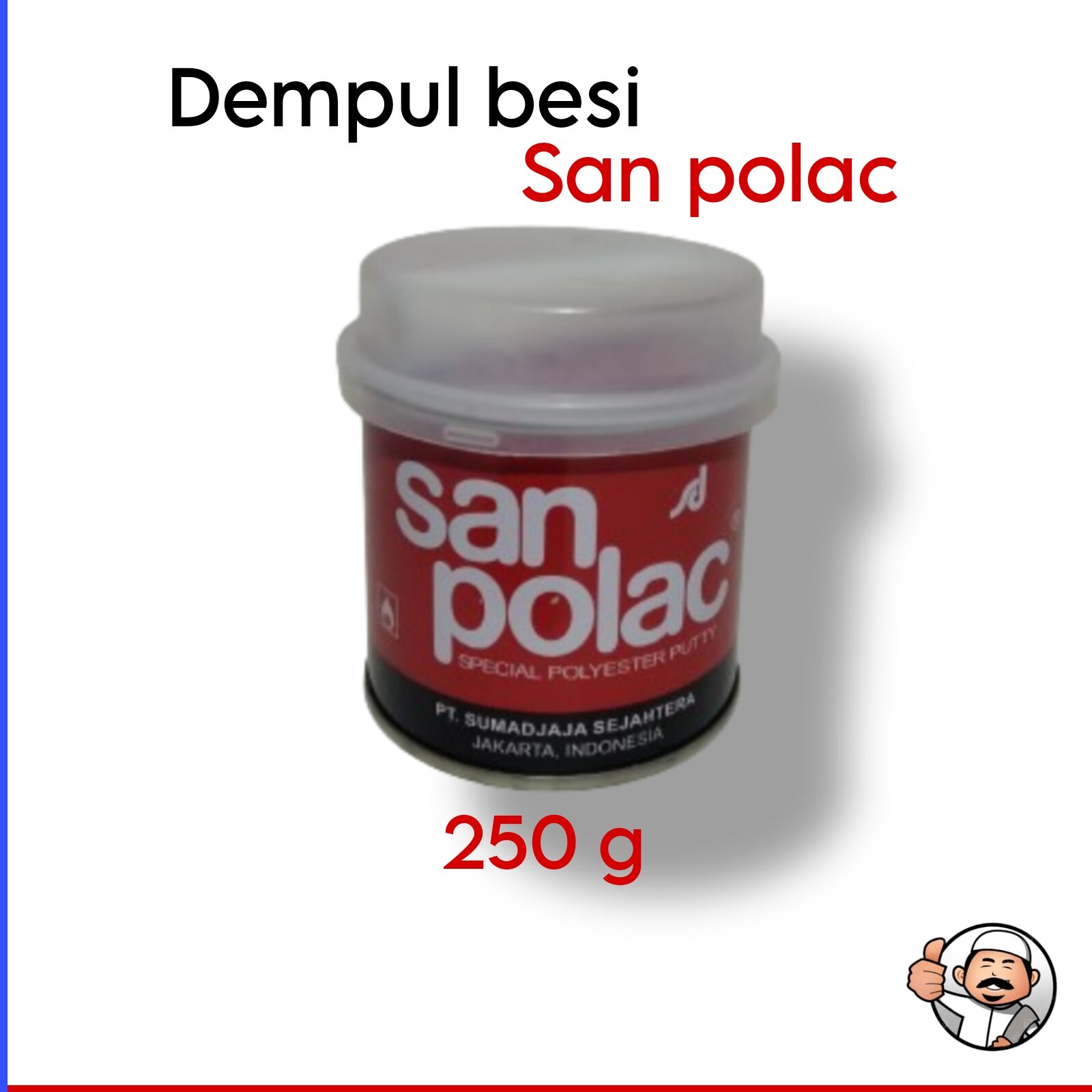 San polac Dempul besi isi 250 g special Polyester putty | Lazada Indonesia