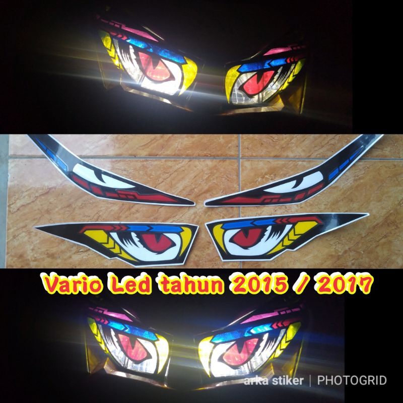 stiker mata kucing sama alis Vario led old 125 atau 150 cc | Lazada ...