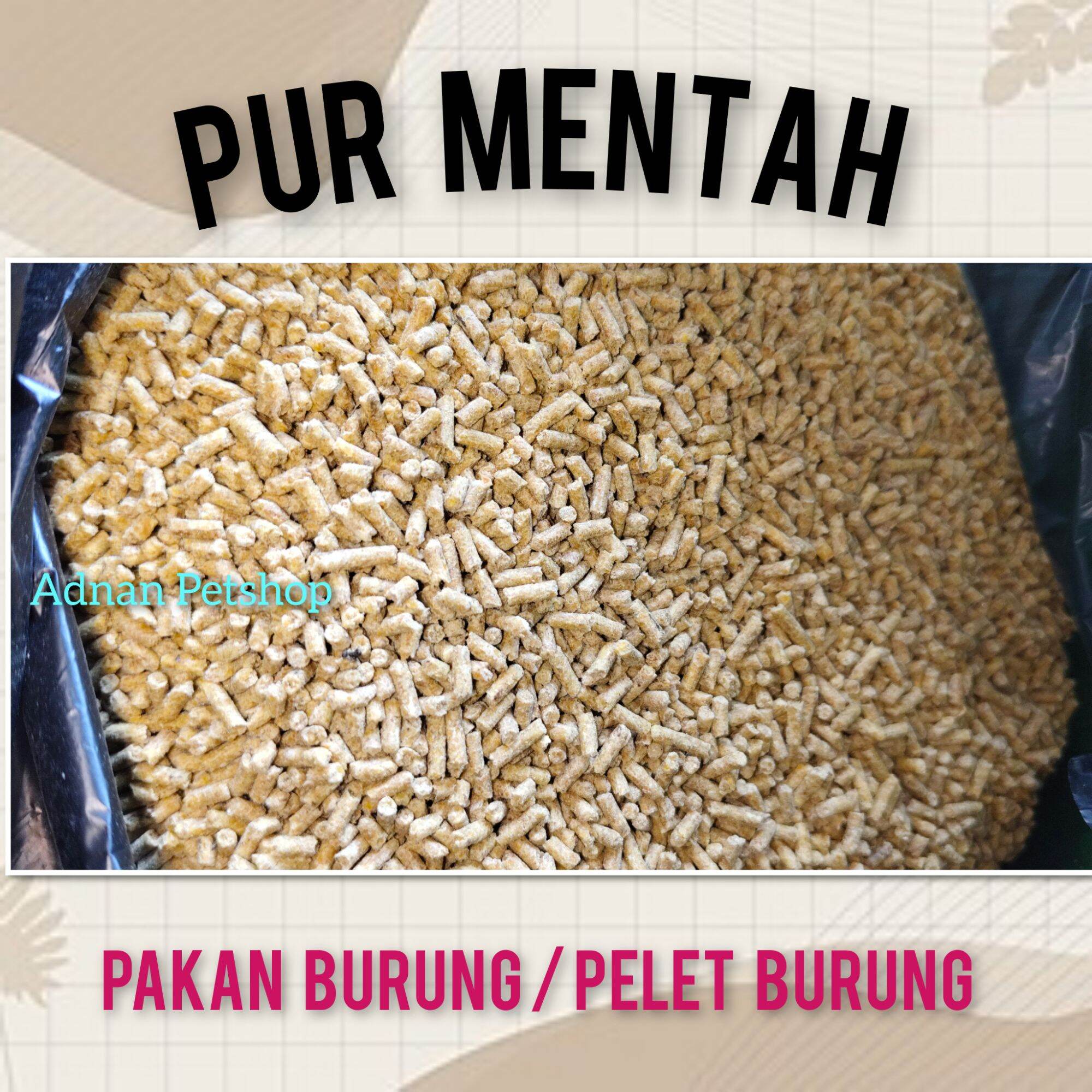 PUR MENTAH PAKAN BURUNG / PELET BURUNG 500GRAM KILOAN | Lazada Indonesia