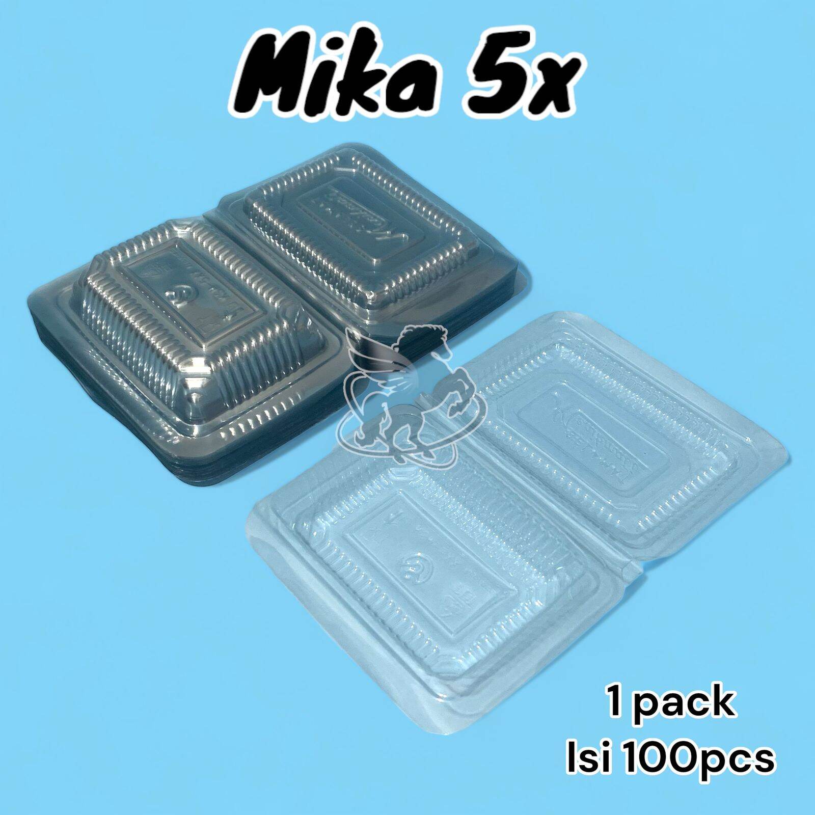 isi 100pcs Mika 5B Bening / Mika Kemasan Kue Ukuran 5 5x 5xc Makanan ...